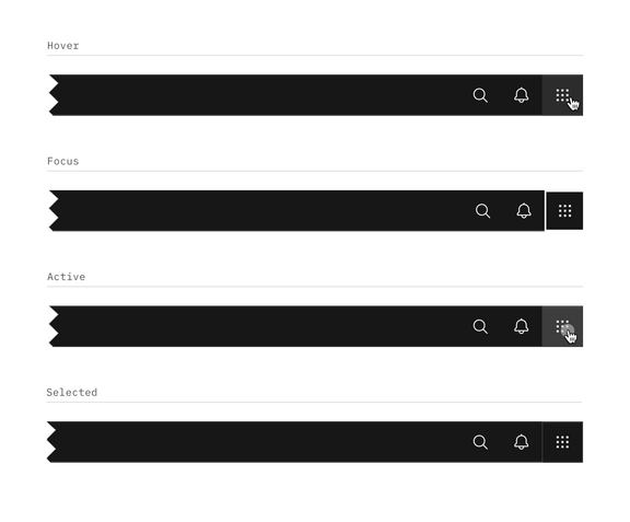 UI shell header – Carbon Design System