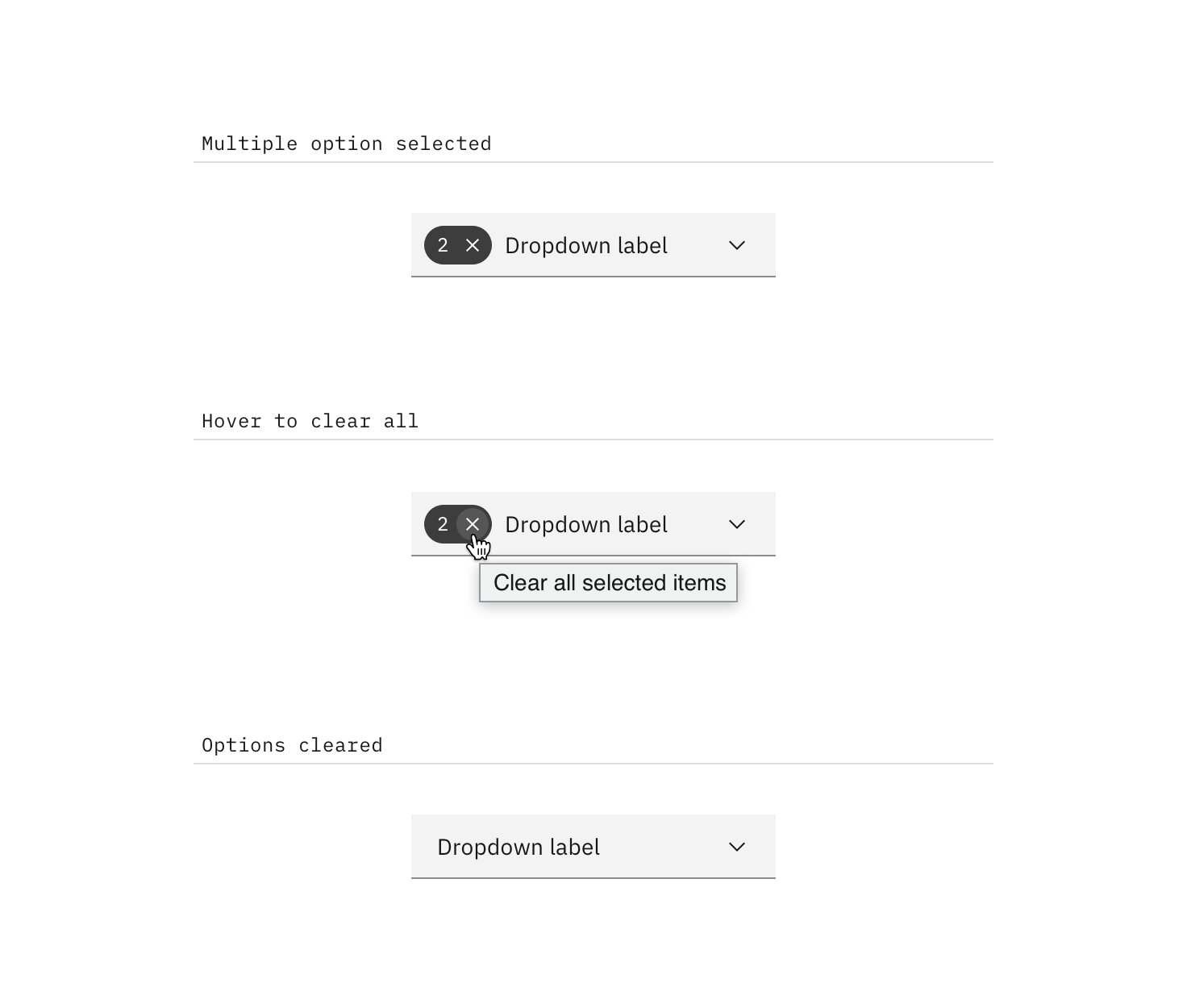 Dropdown Carbon Design System