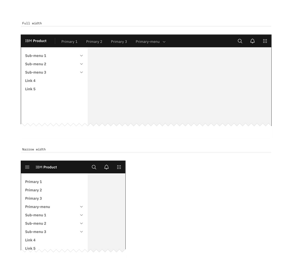 UI shell header – Carbon Design System