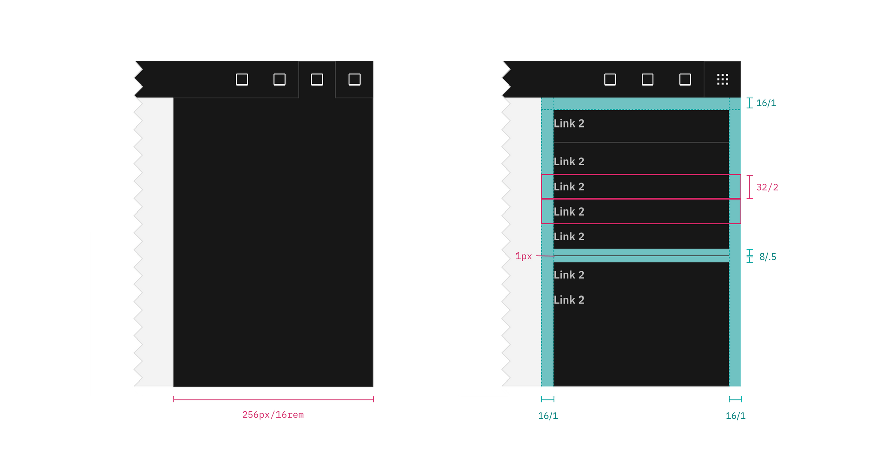 UI shell right panel – Carbon Design System